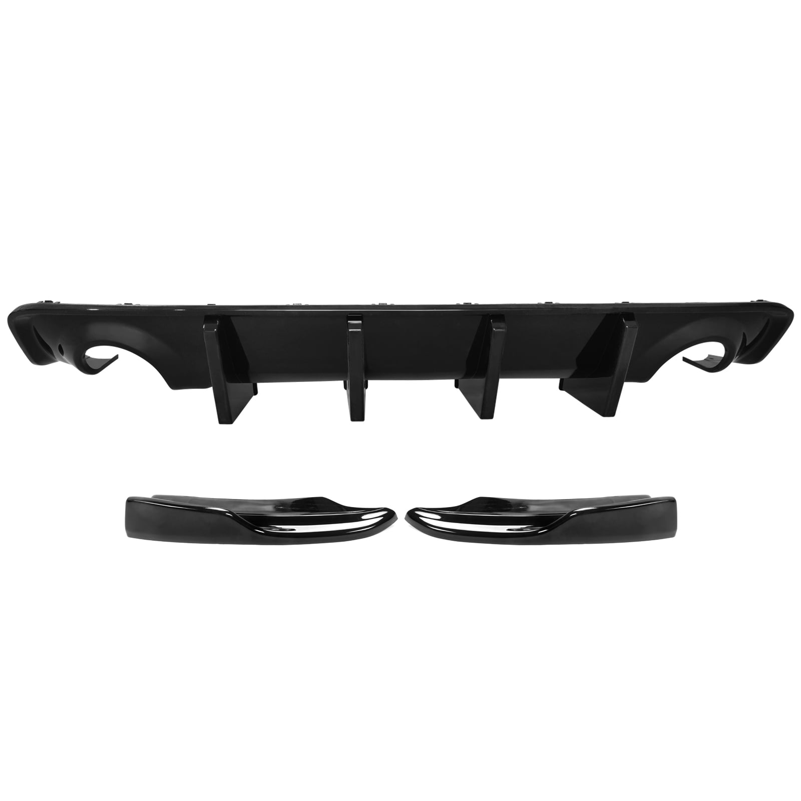 Ikon Motorsports Rear Diffuser Lip + Side Apron Spats Compatible With ...