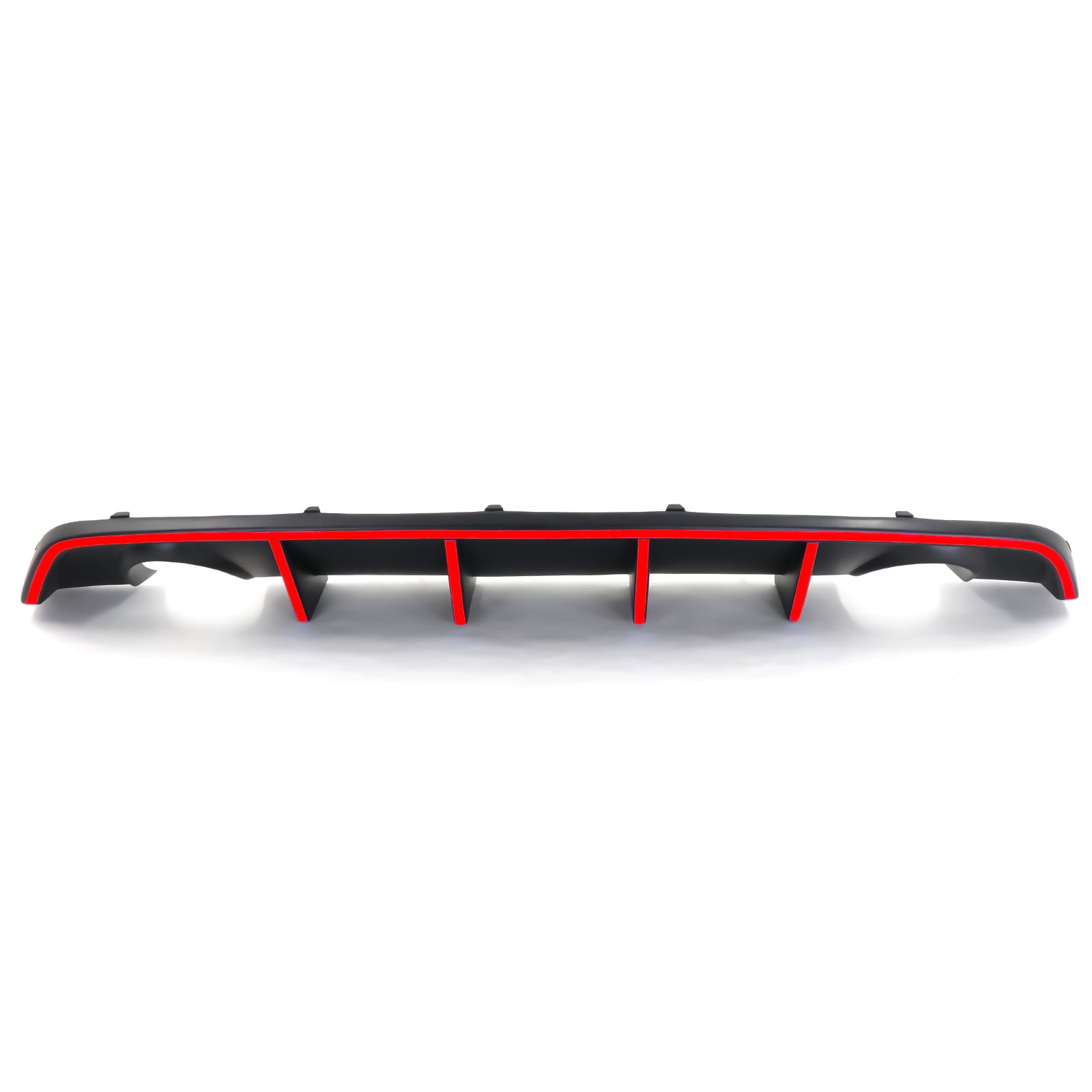 Ikon Motorsports Rear Diffuser w/ Red Reflective Tape Compatible with ...