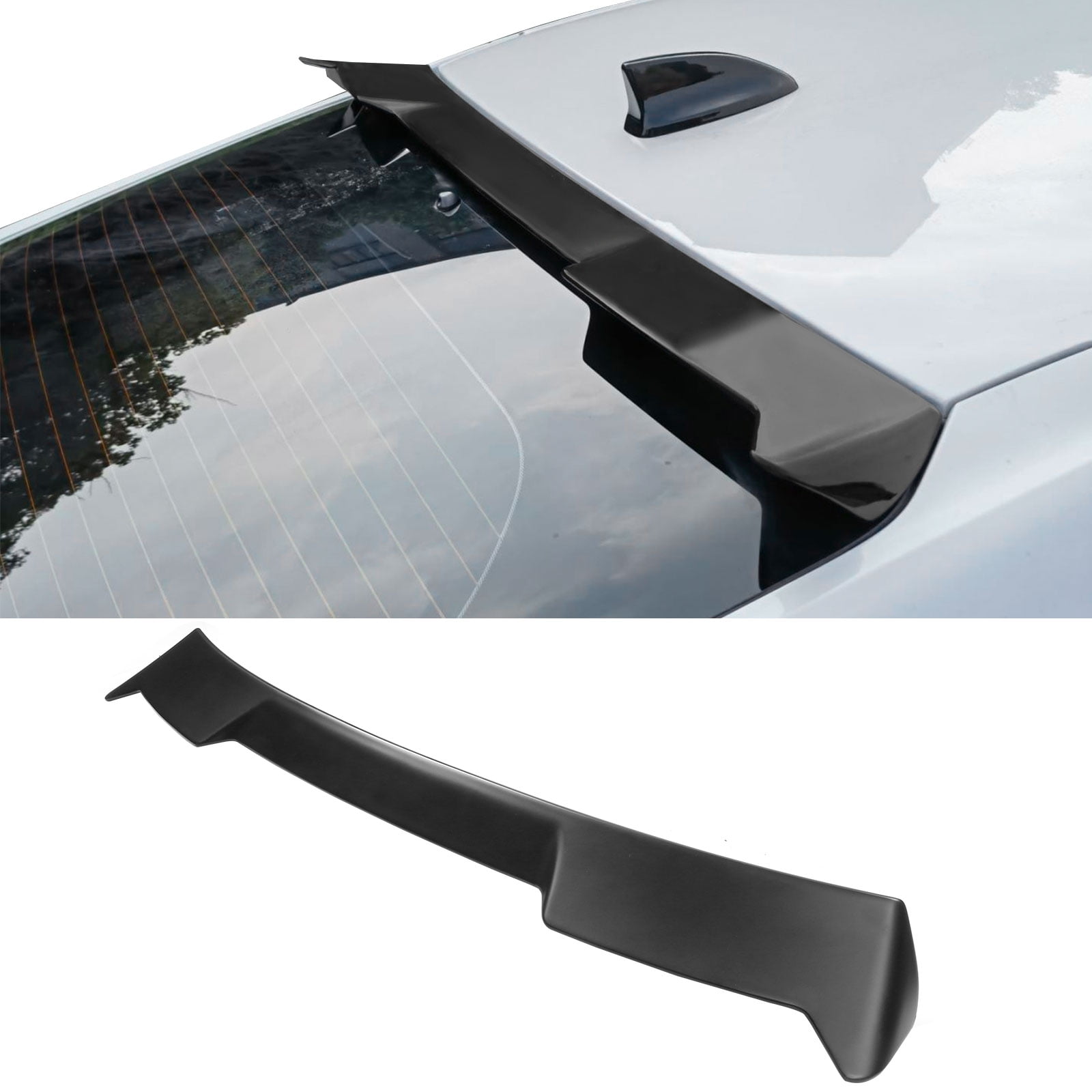 Ikon Motorsports Rear Roof Window Spoiler Wing Added on Bodykit Replacement Compatible With 2022 ...