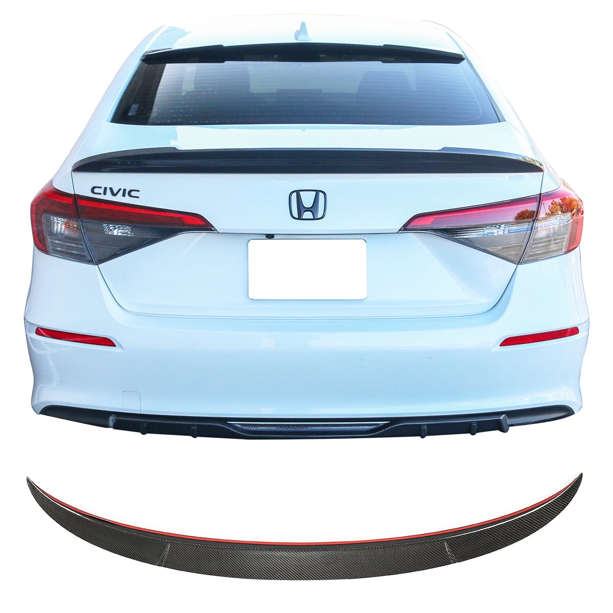 Ikon Motorsports Rear Trunk Spoiler Wing Lip Added on Bodykit ...