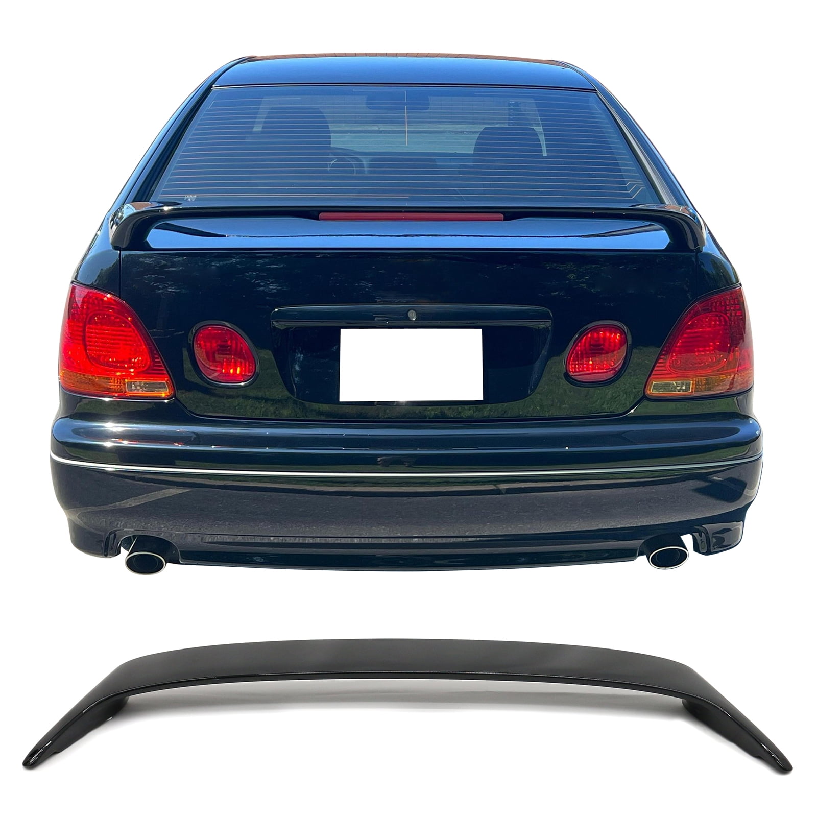 Ikon Motorsports Rear Trunk Spoiler Wing Lip W/LED Brake Light For 1998 ...