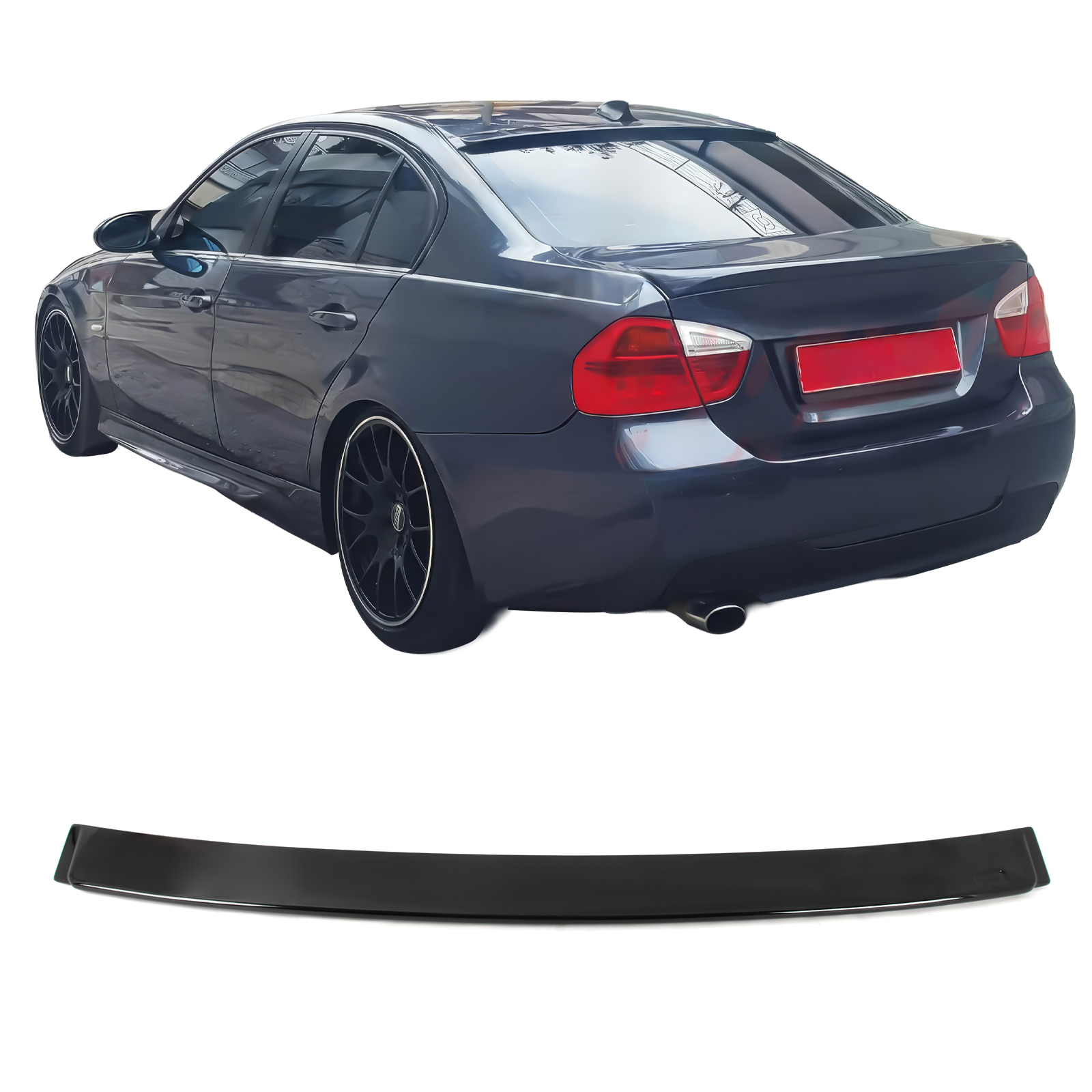 Ikon Motorsports Rear Window Roof Spoiler Fits 2006-2011 BMW E90 3 ...