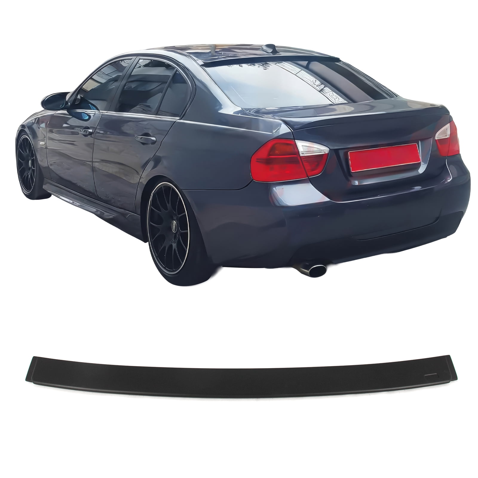 Ikon Motorsports Rear Window Roof Spoiler Fits 2006-2011 BMW E90 3 ...