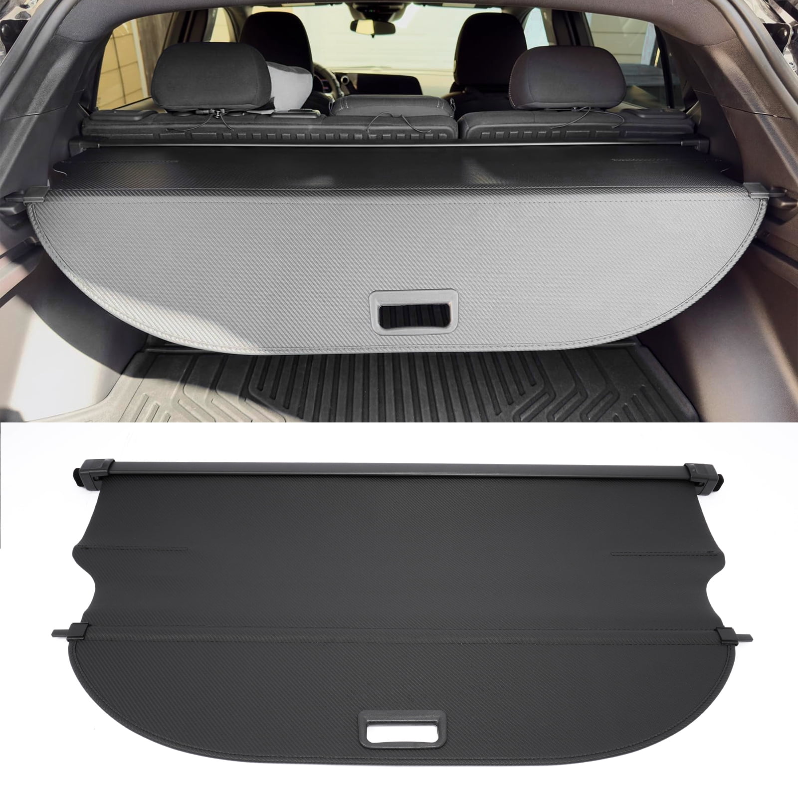 Ikon Motorsports Retractable Cargo Cover Rear Trunk Privacy Security ...