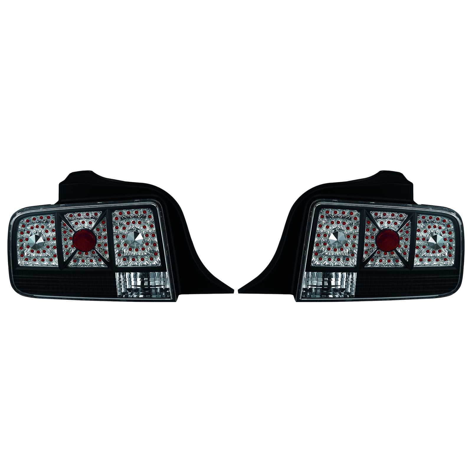 Ikon Motorsports Tail Lights Compatible with 2005-2009 Ford Mustang ...