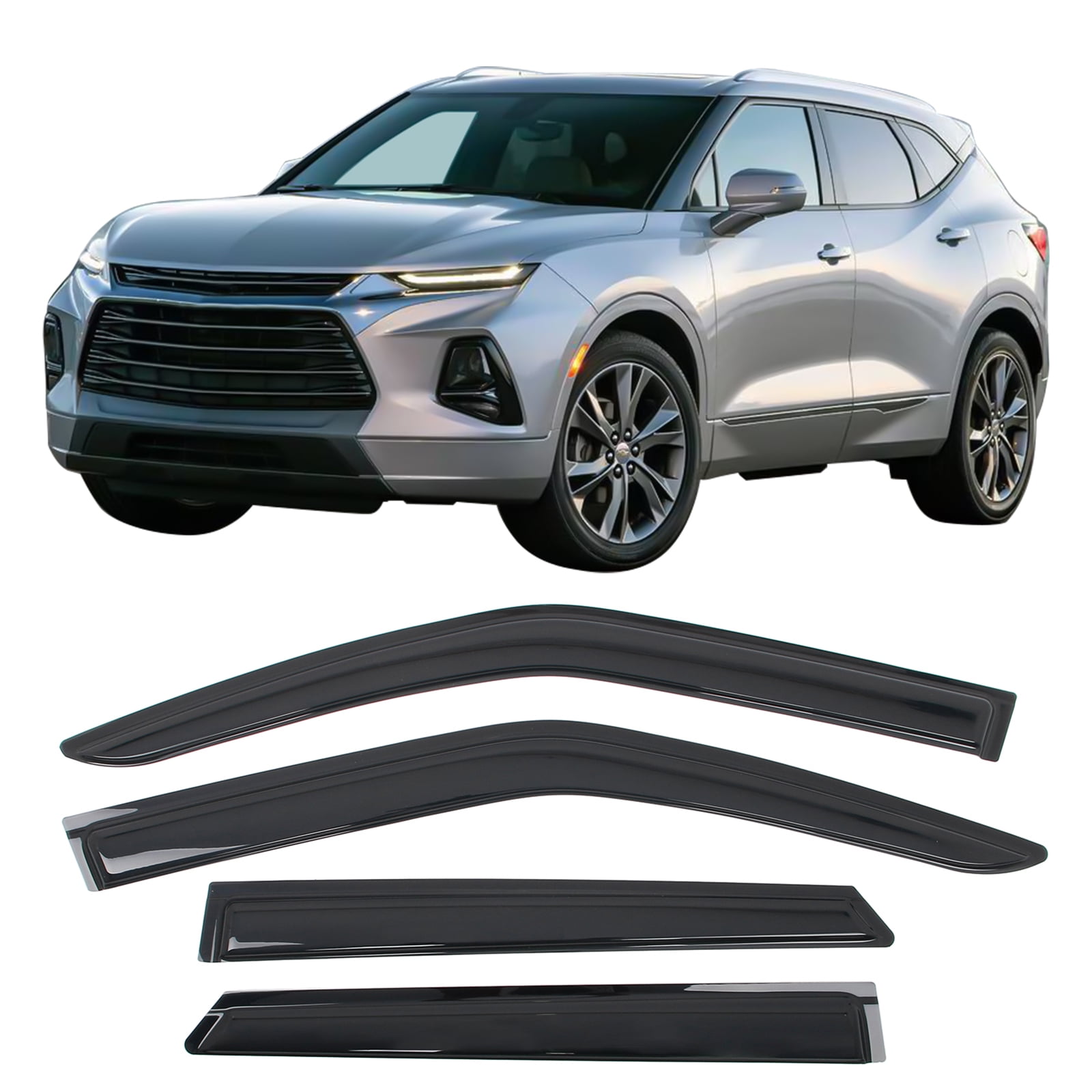Ikon Motorsports Tape-On Window Visors Compatible With 2019-2026 ...