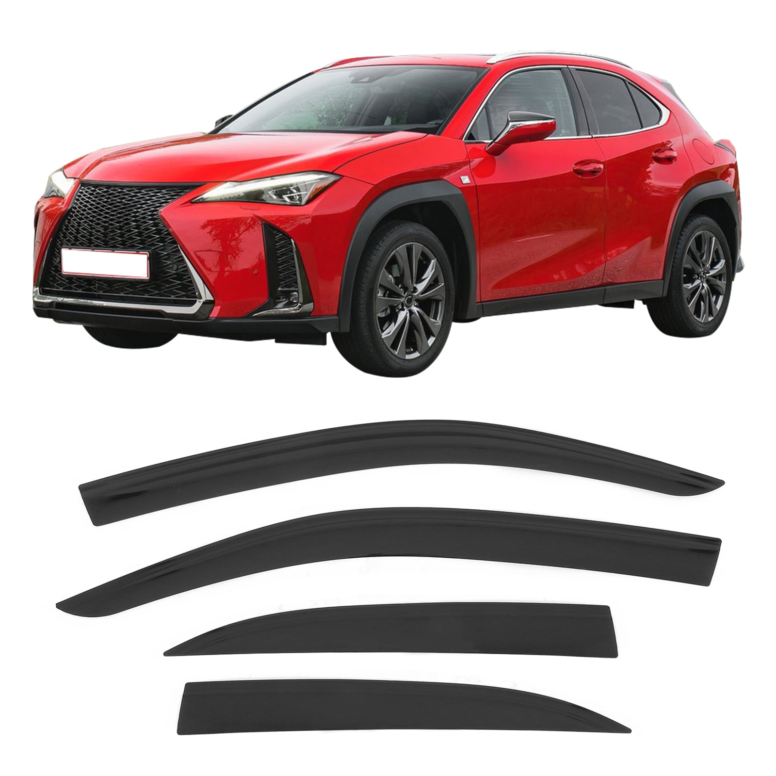 Ikon Motorsports Tape on Window Visors Compatible With 2019-2025 Lexus ...