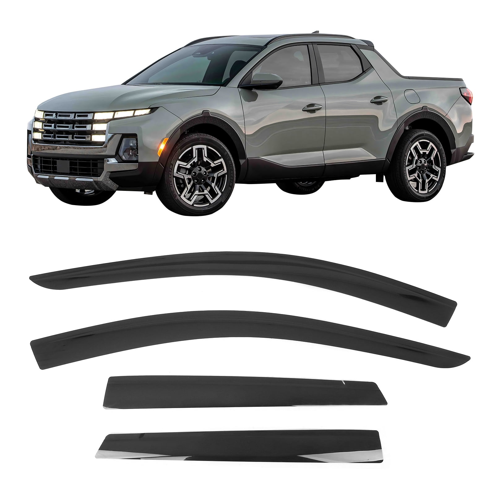 Ikon Motorsports Tape on Window Visors Compatible With 2022-2025 ...