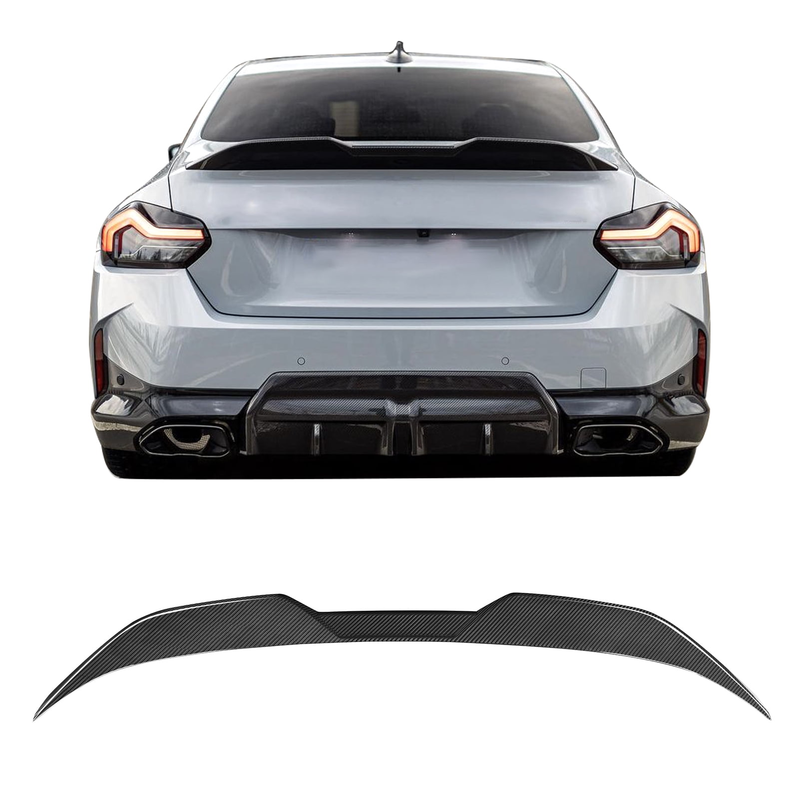 Ikon Motorsports Trunk Spoiler Compatible With 2022-2025 BMW G42 G87 2 ...
