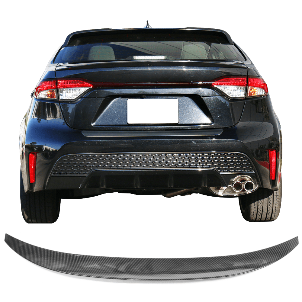 IKON Style Carbon Fiber Print Rear Trunk Spoiler fits 2020-2023 Toyota ...