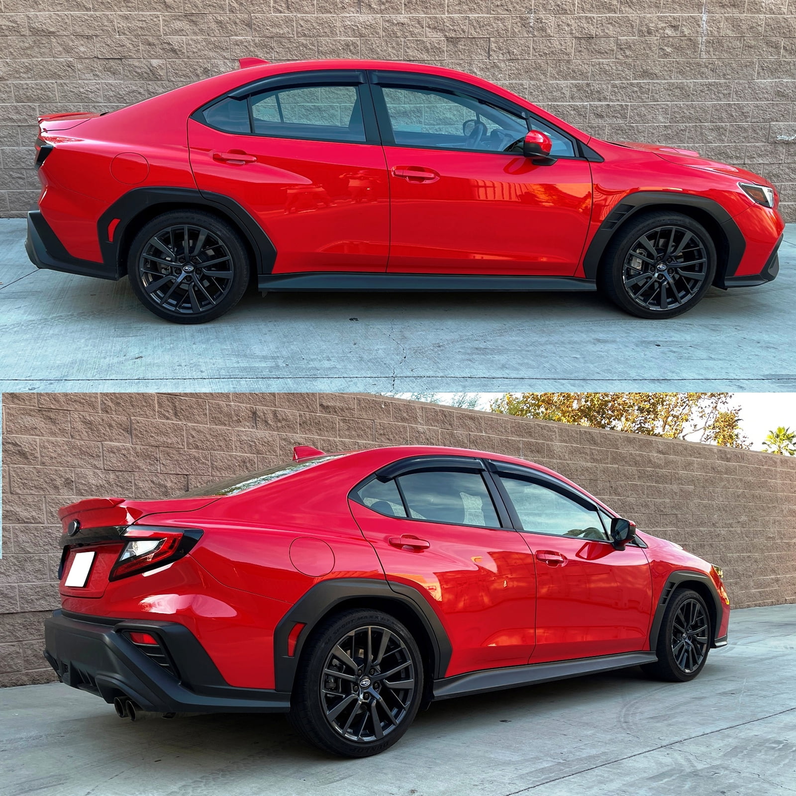 Ikon Motorsports Window Visor Compatible With 2022-2025 Subaru WRX 5th ...