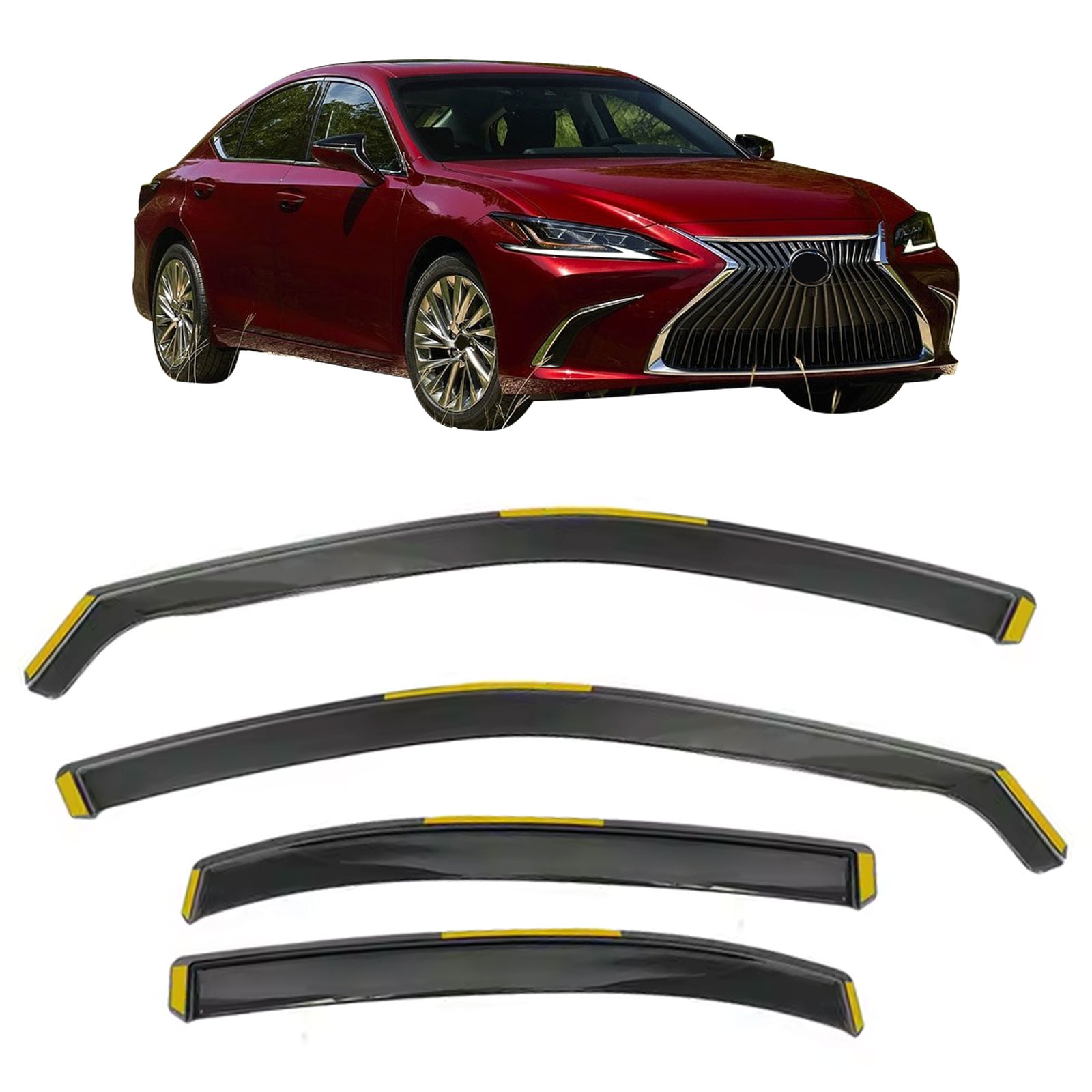 Ikon Motorsports Window Visors Fits 2019-2025 Lexus ES250 ES300h ES350 ...