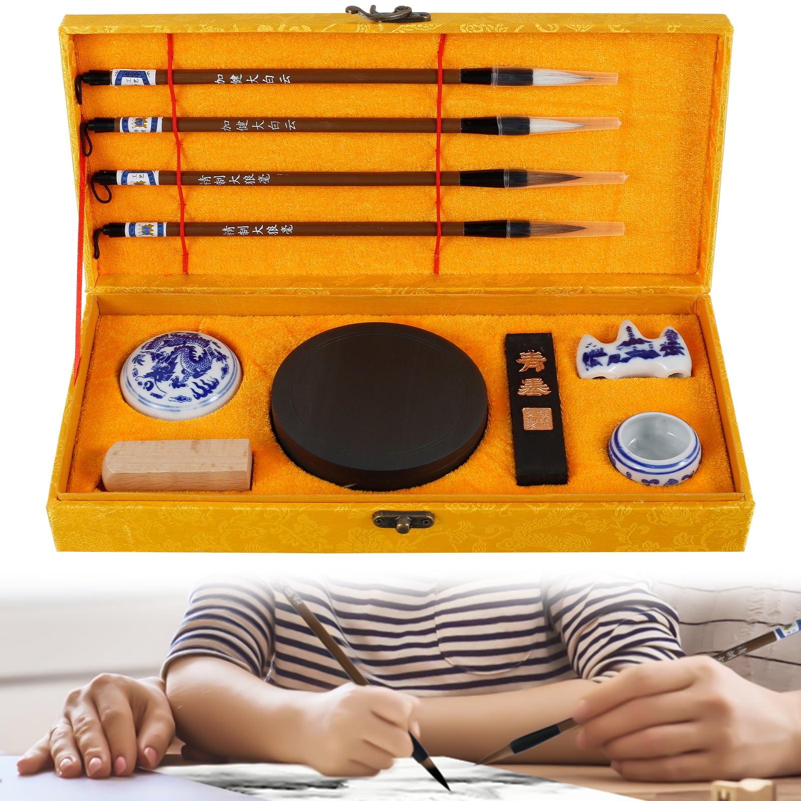 Ikoopy 11 Pcs Chinese Calligraphy Set Portable Calligraphy Painting Set ...