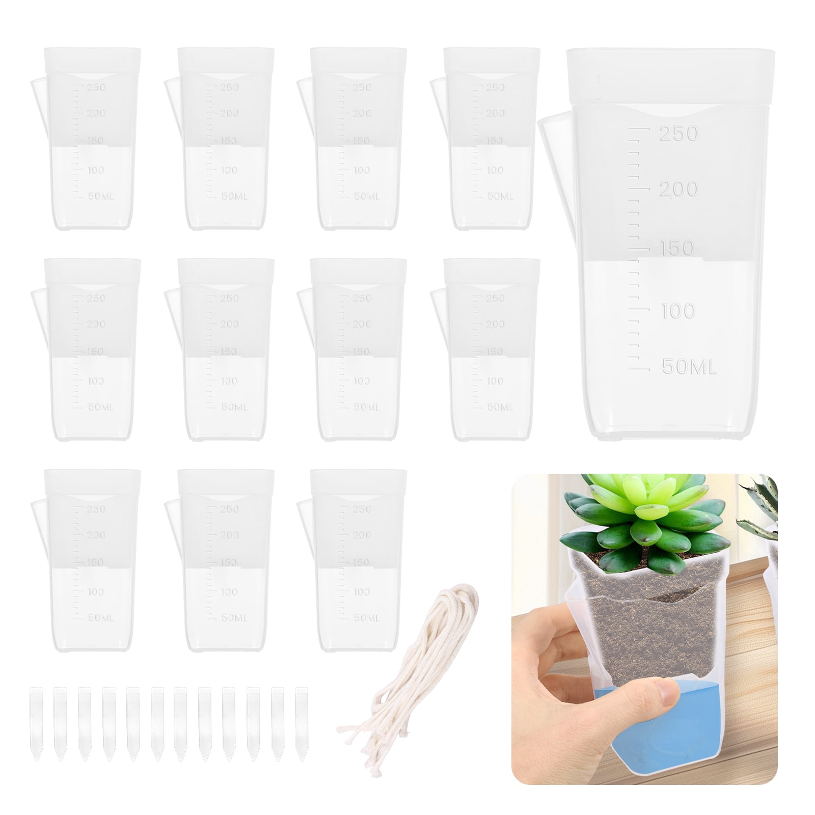 Ikoopy 12Pcs Self Watering Pots with Transparent Reservoir 2.5Inch ...