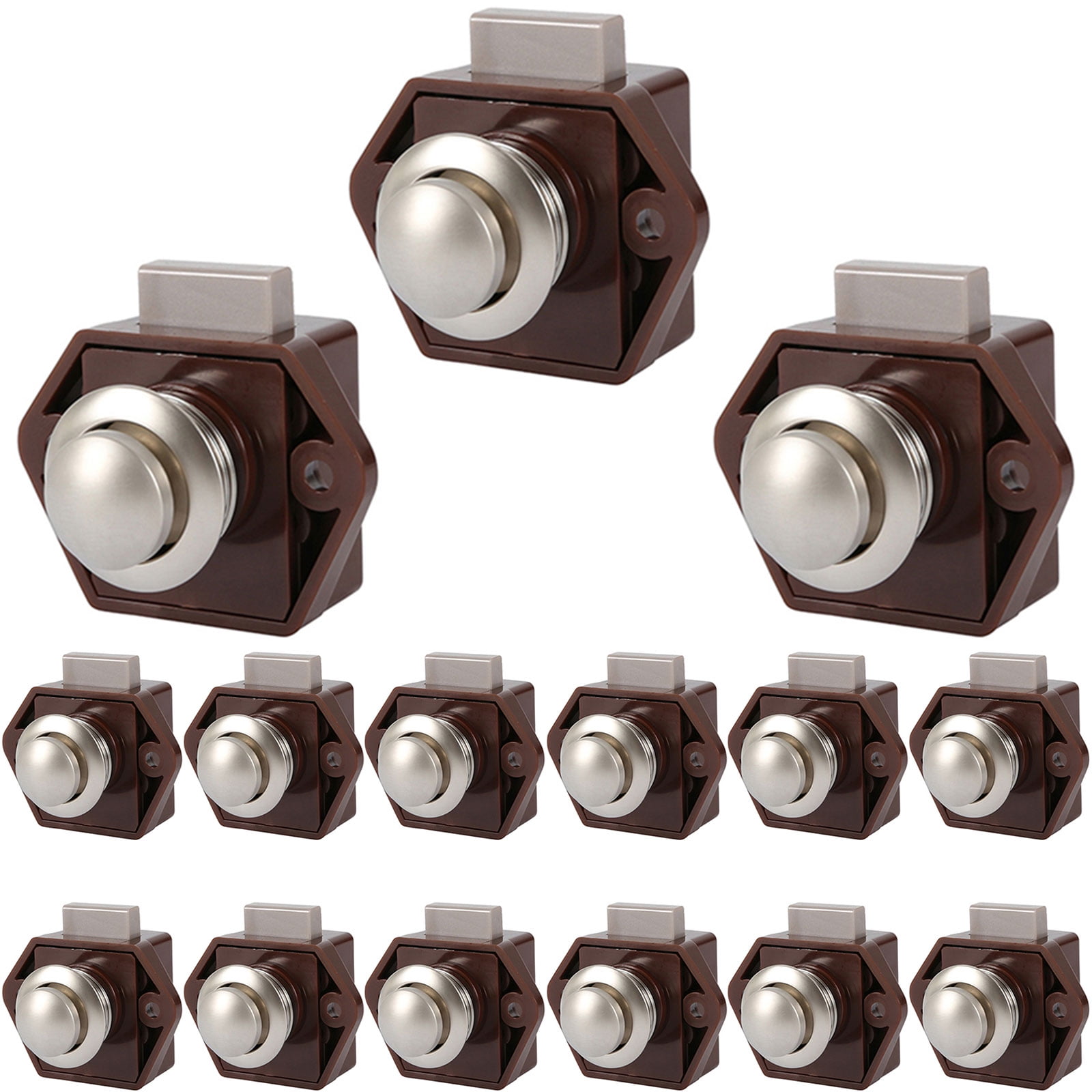 Ikoopy 15pcs Push Button Latch Lock 18mm Thickness Door Catch Knobs ...