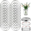 Visland Flower Jar Lid High Durability Rust-proof Metal Floral Insert Canning Grids Mason Jar ...