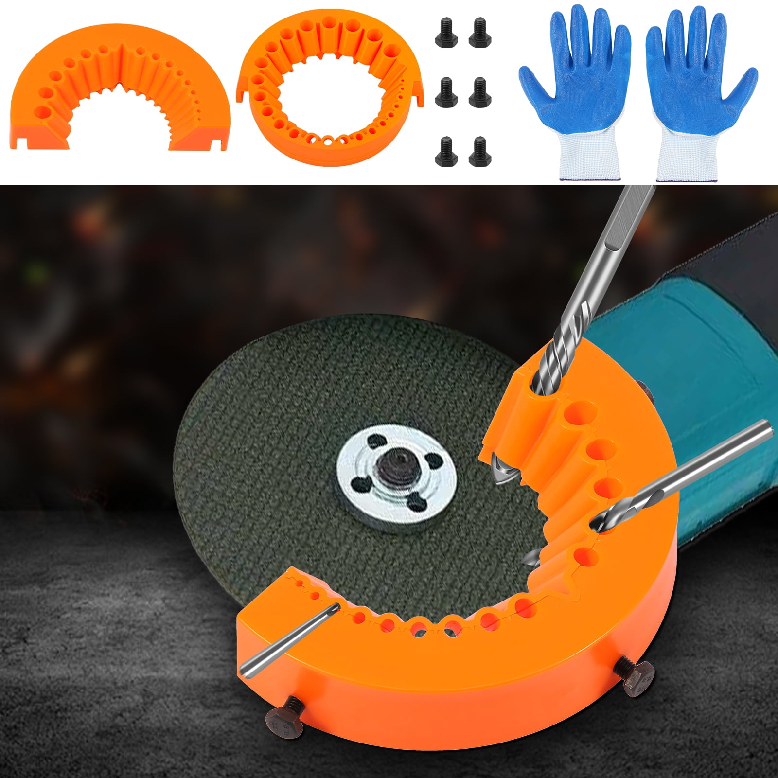 Ikoopy 2 Pcs Drill Sharpener Efficient Angle Grinder Drill Bit Sharpener with Screw and Glove ...