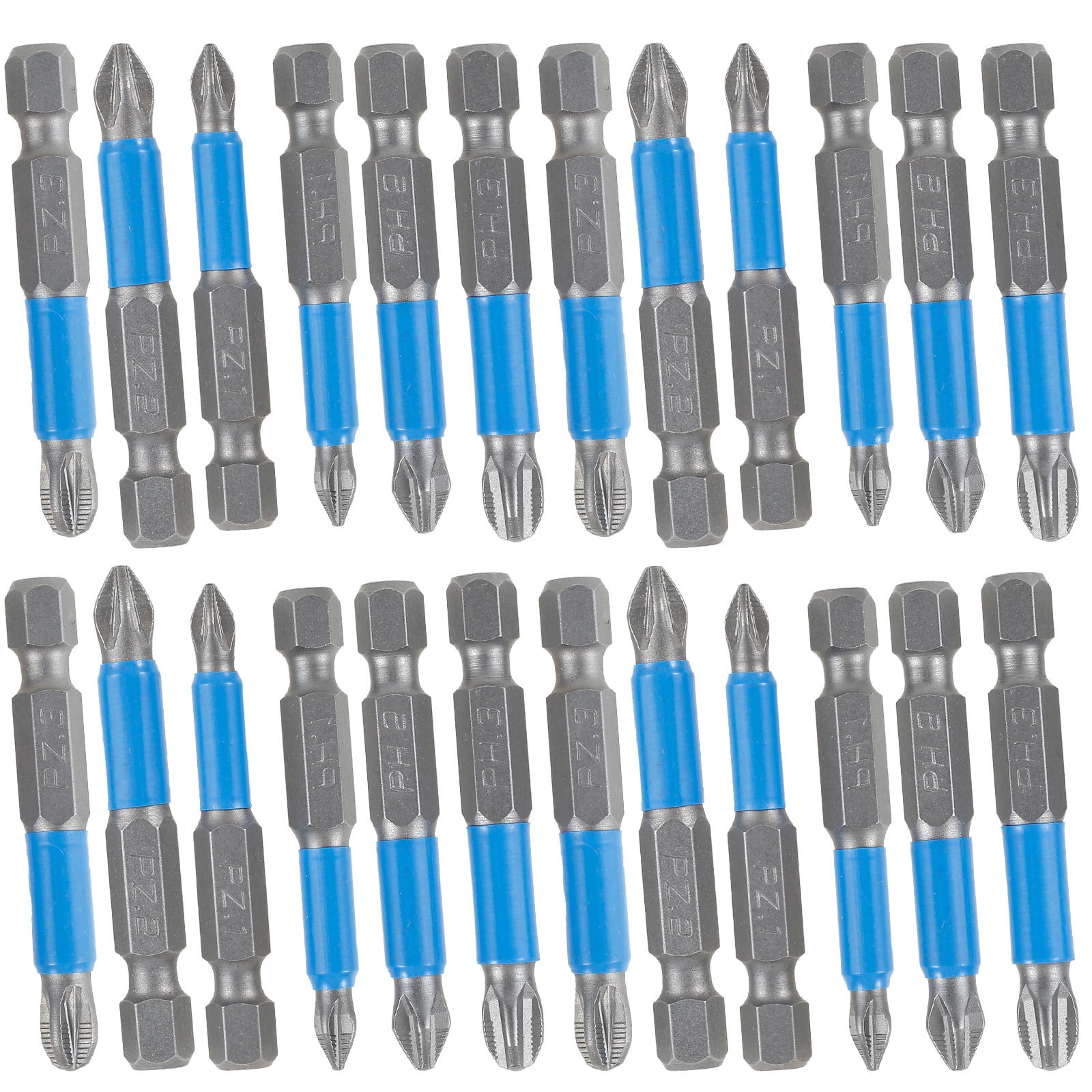 Ikoopy 24Pcs Cross Head Screwdriver Bits S2 Alloy Steel 1/4 Inch Hex ...