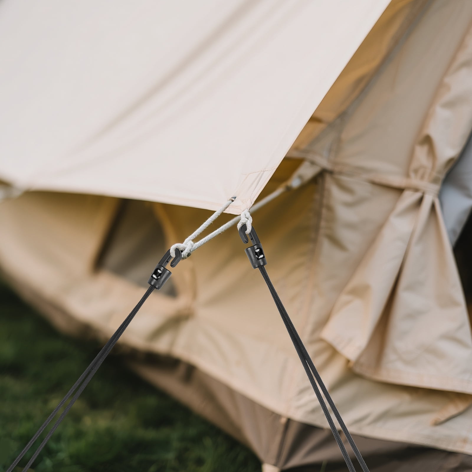 Ikoopy 25Pcs Rubber Tensioner with Hook Black Bungee Cord ...