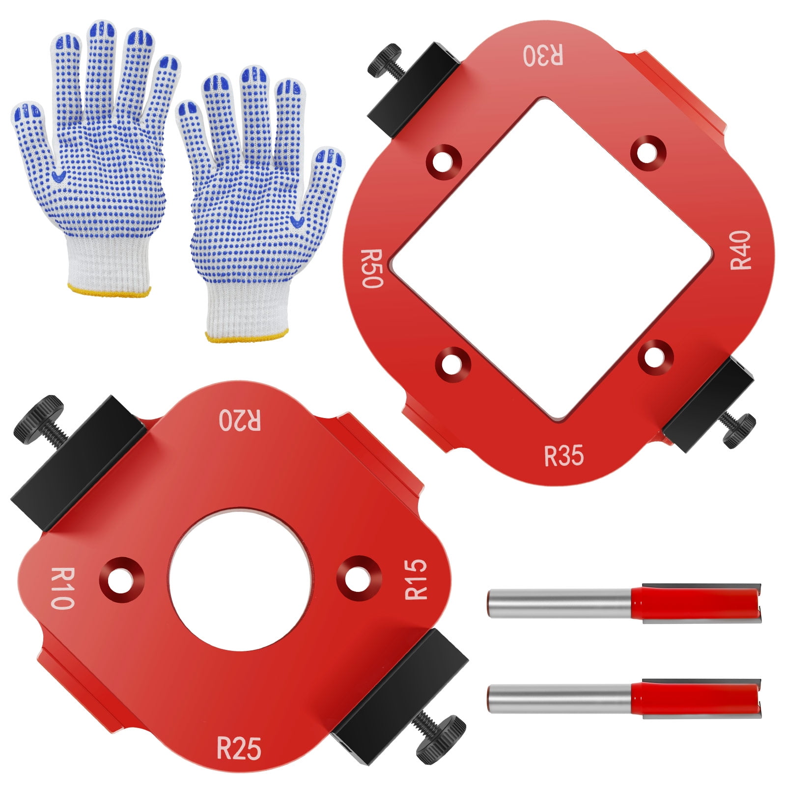 Ikoopy 2Pcs Round Corner Radius Template Aluminum Alloy Radius Jig ...