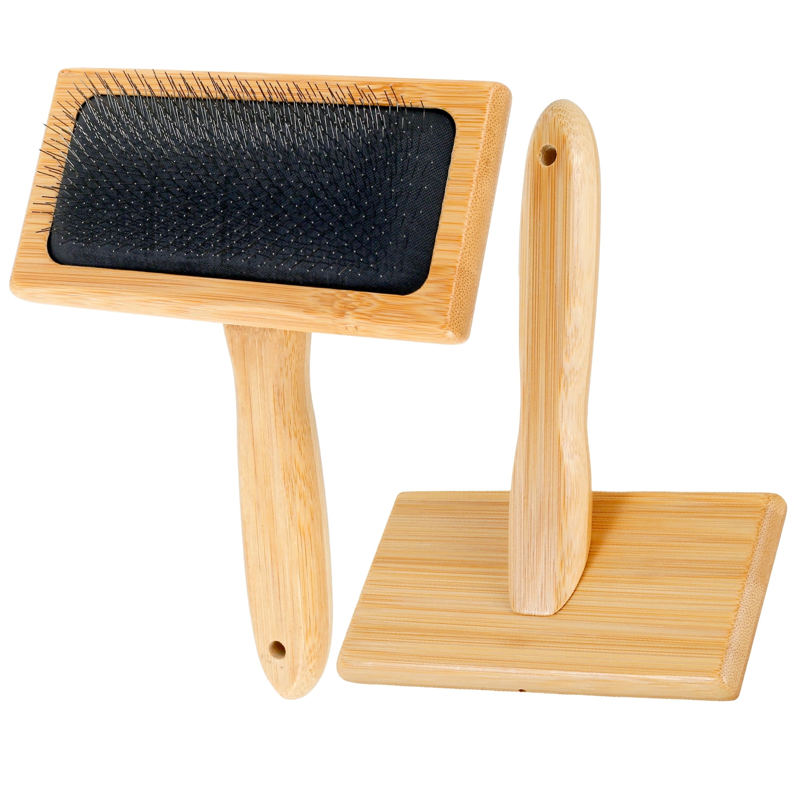Ikoopy 2Pcs Wool Carding Comb Wool Carding Brushes with Bamboo Handle ...
