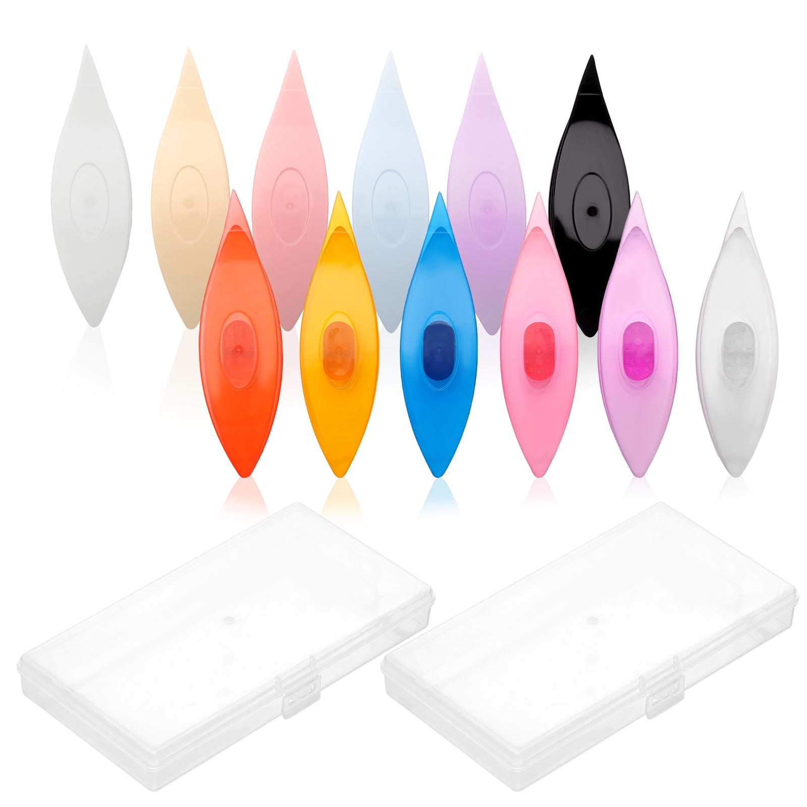 Ikoopy 2Sets 12Pcs Tatting Shuttle Kit Portable Tatting Needle Colorful ...