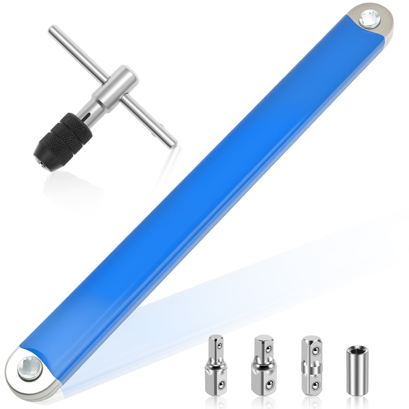 Ikoopy 2Sets Offset Extension Wrench Steel Square Drive Adapters Tight ...