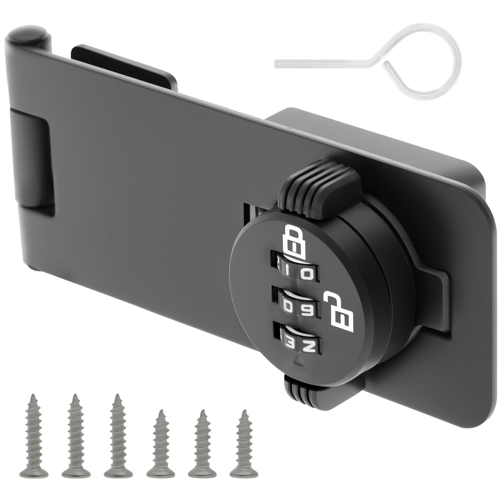 Ikoopy 3 Digit Combination Cabinet Lock Safety Keyless Drawer Lock Zinc ...