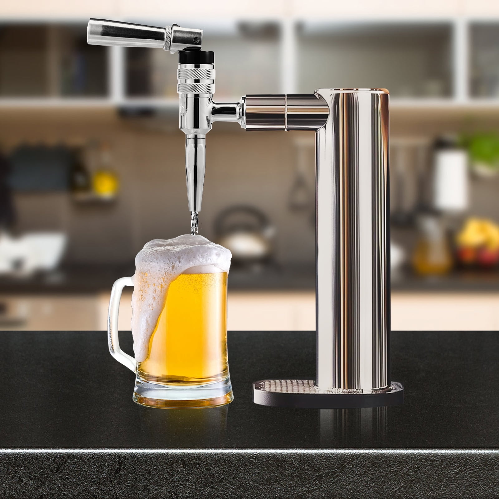 Ikoopy 304 Stainless Steel Stout Beer Faucet for Pub Bar Nitro Coffee ...