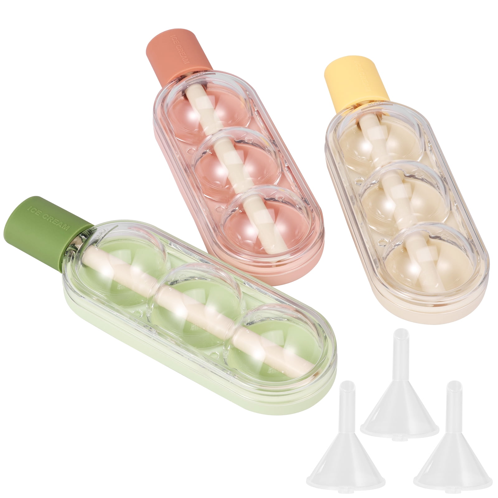 Ikoopy 3Pcs Ice Ball Maker Easy Fill and Release Ice Sphere Maker ...