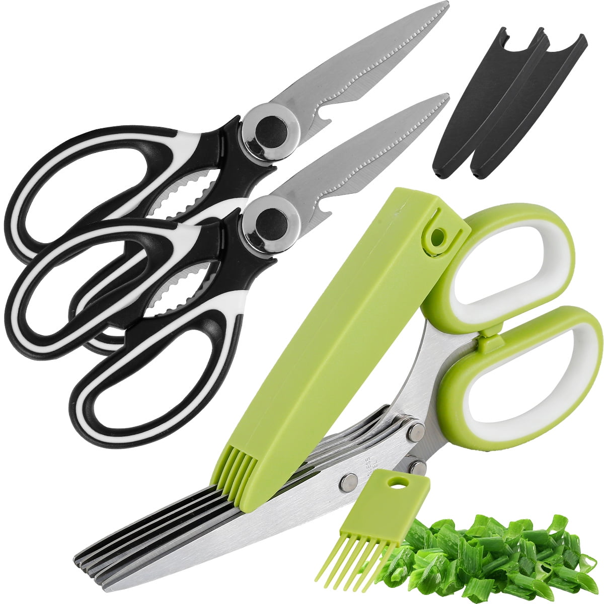 Ikoopy 3Pcs Kitchen Scissors Set Stainless Steel Chicken Bone Cutting ...