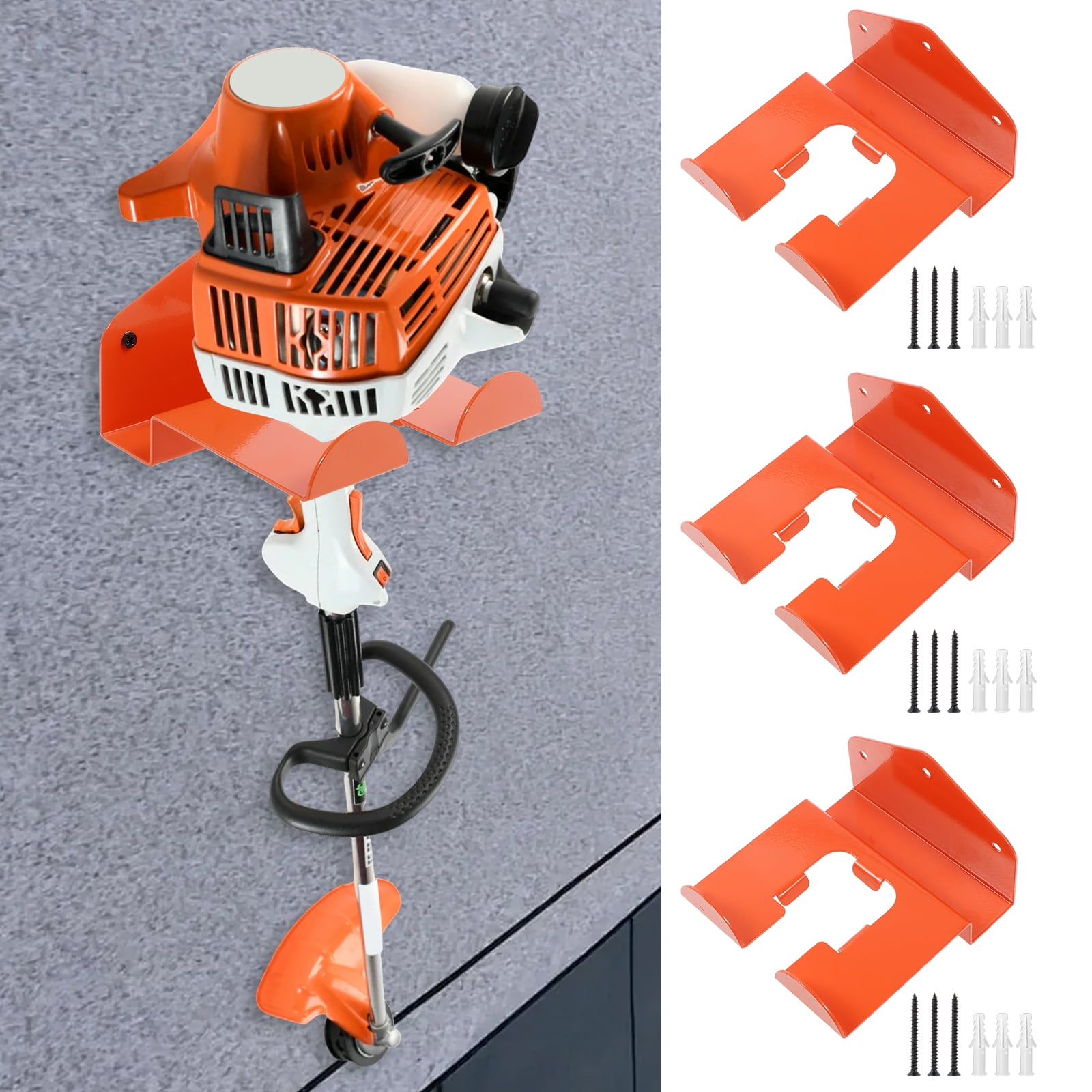 Ikoopy 3Pcs Weed Trimmer Hanger Wall Mounted Grass Trimmer Rack Heavy ...