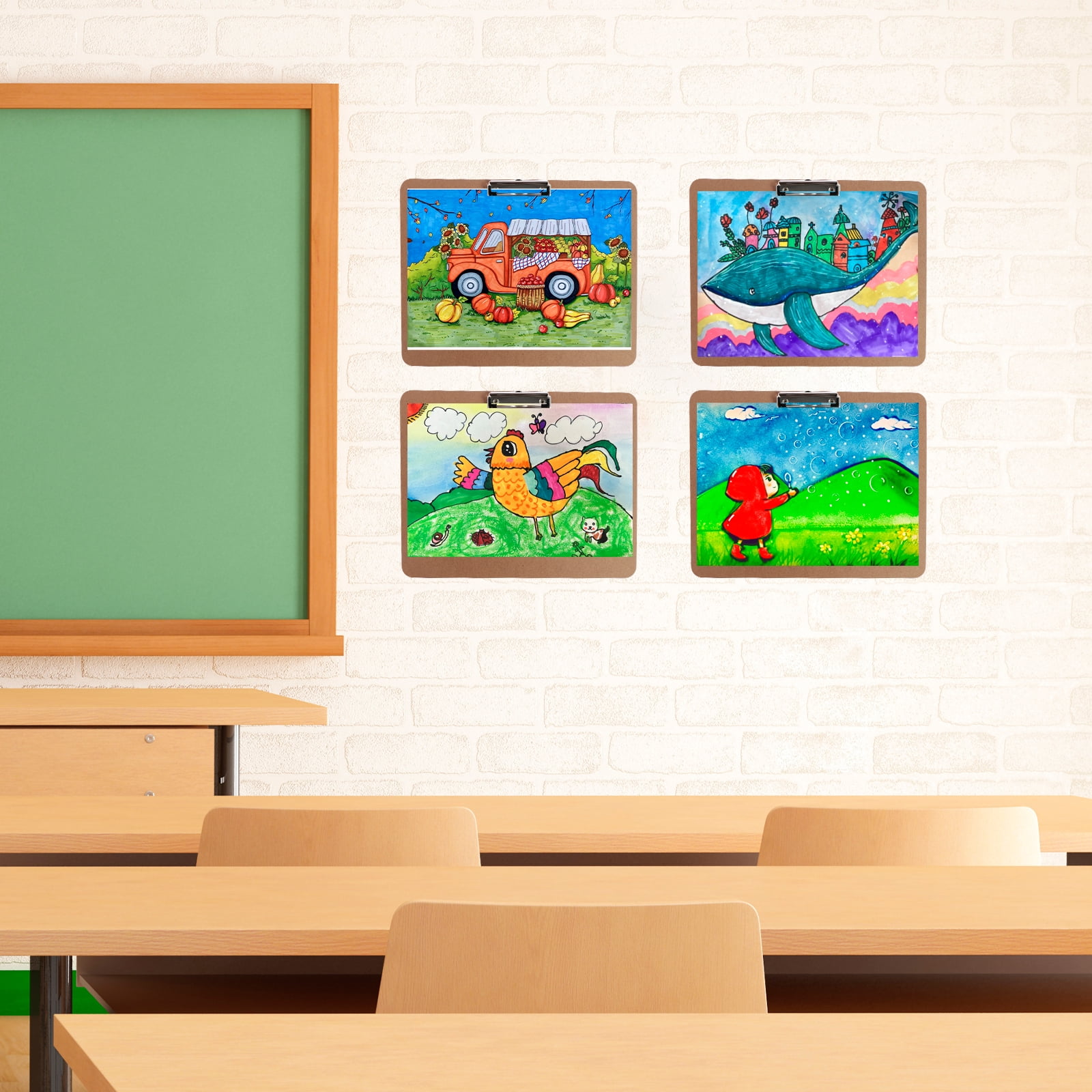 Ikoopy 4 Pcs A3 Clipboard Landscape Low Profile Clip Horizontal ...