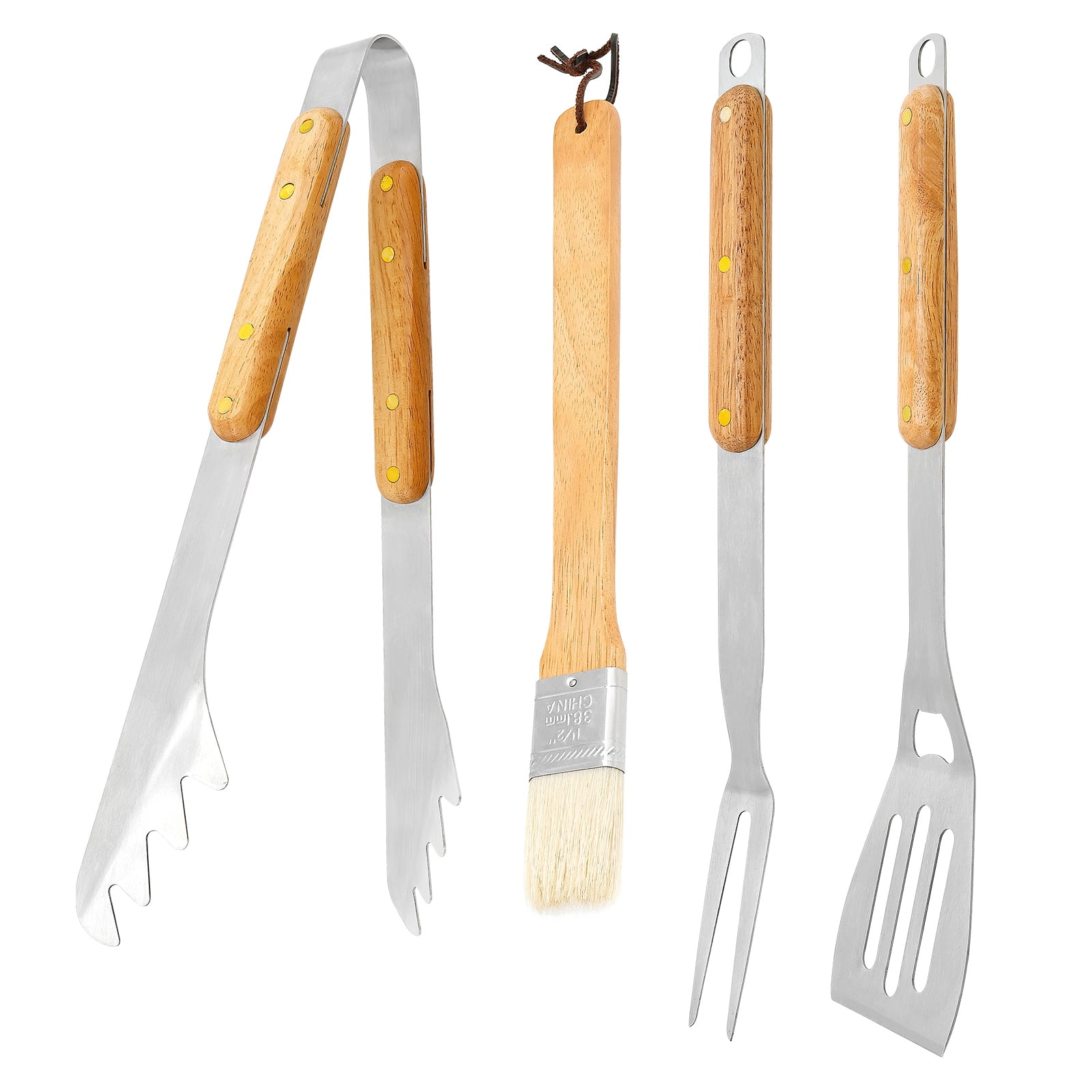 Ikoopy 4 Pcs Grill Set Complete BBQ Tool Set Includes BBQ Spatula BBQ ...