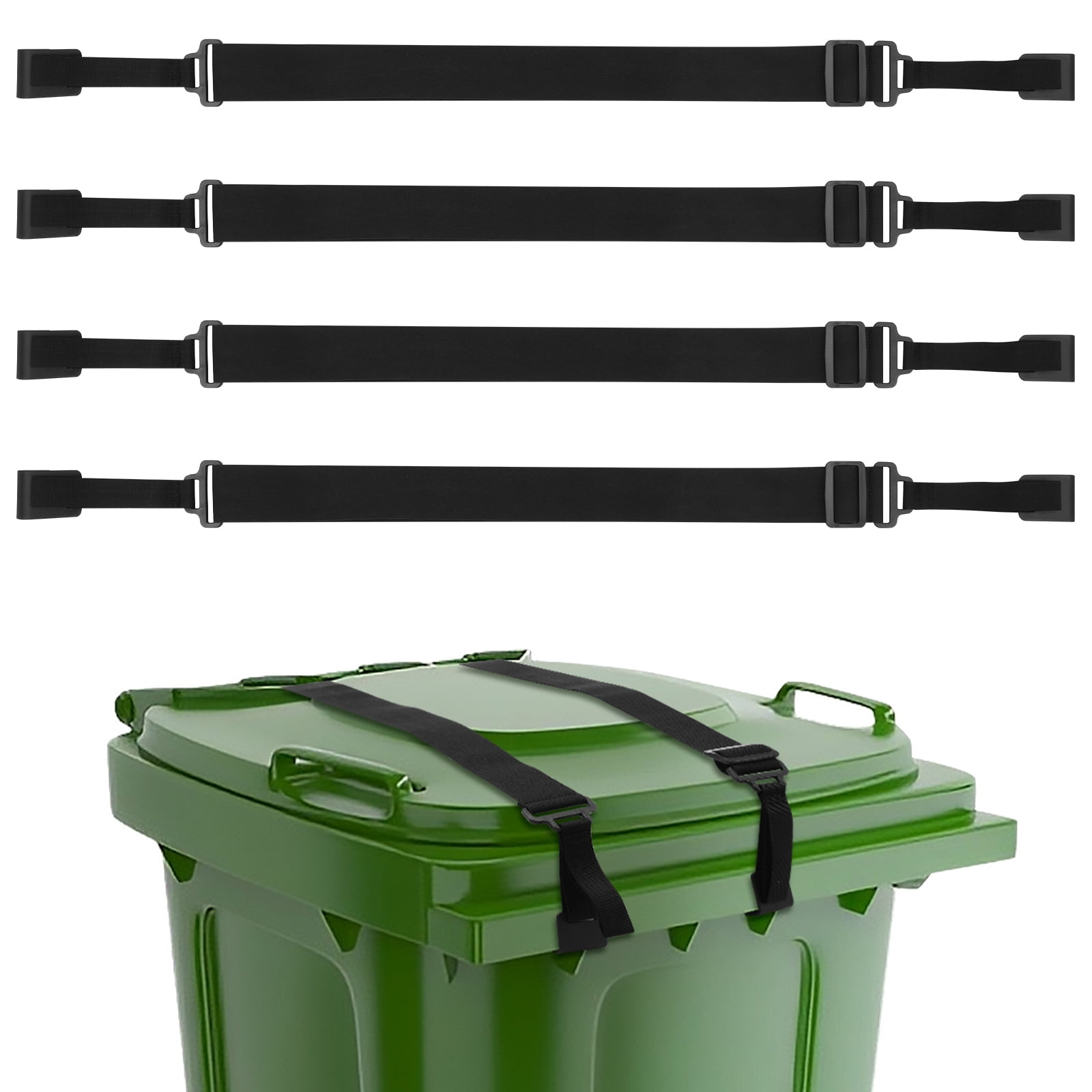 Ikoopy 4 Pcs Trash Can Lid Lock for Animals Adjustable Garbage Can ...