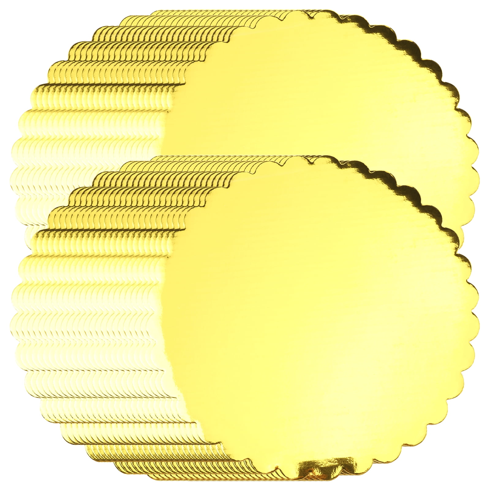 Ikoopy 50Pcs Round Cake Base Board 8/10 Inch Corrugated Paper Gold Cake ...