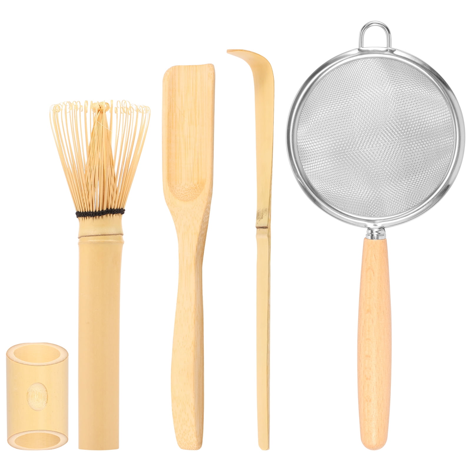 Ikoopy 5Pcs Matcha Whisk Set for Beginners Elegant Bamboo Wood Japanese ...