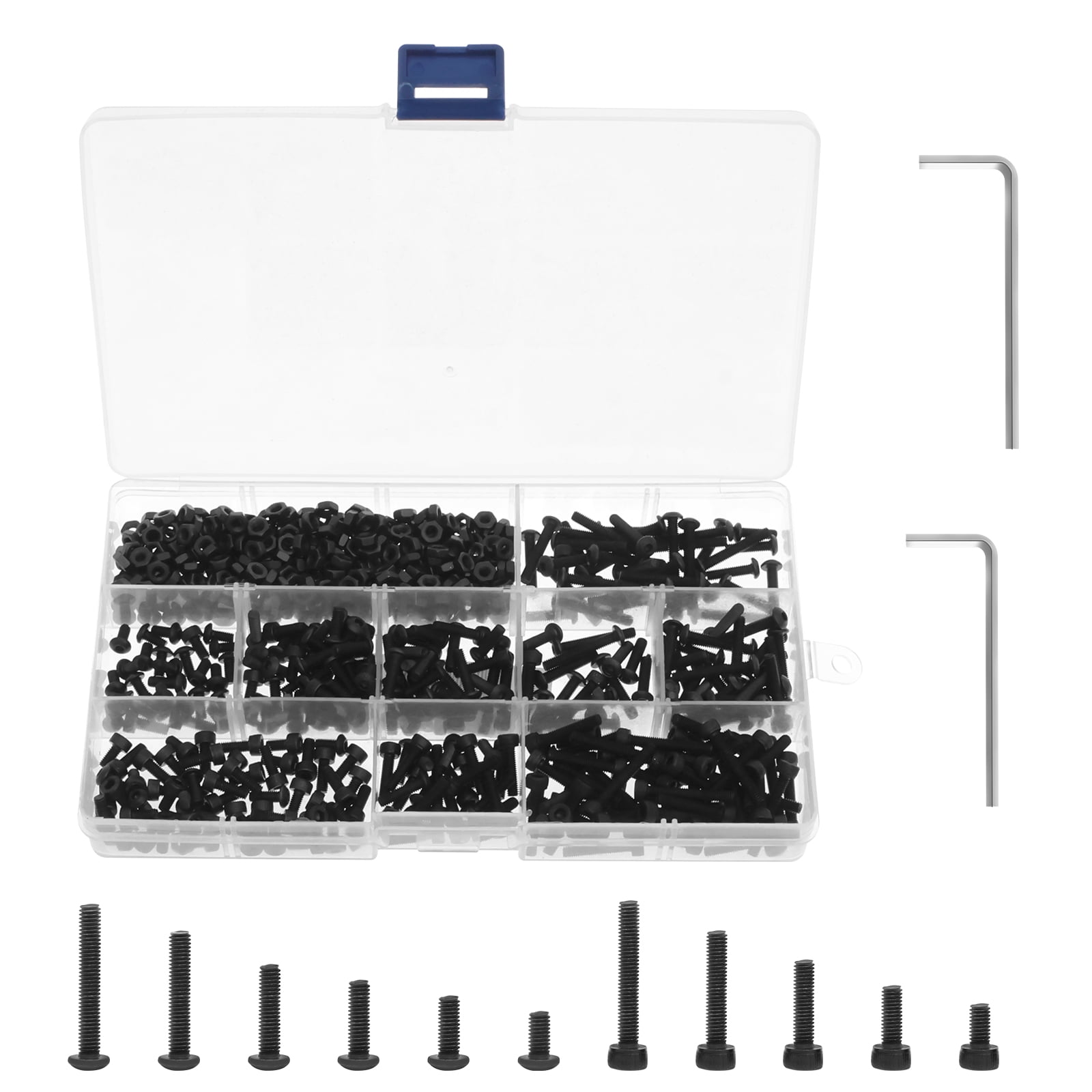 Ikoopy 670Pcs Carbon Steel Metric Screw Assortment Kit Torque Efficient ...