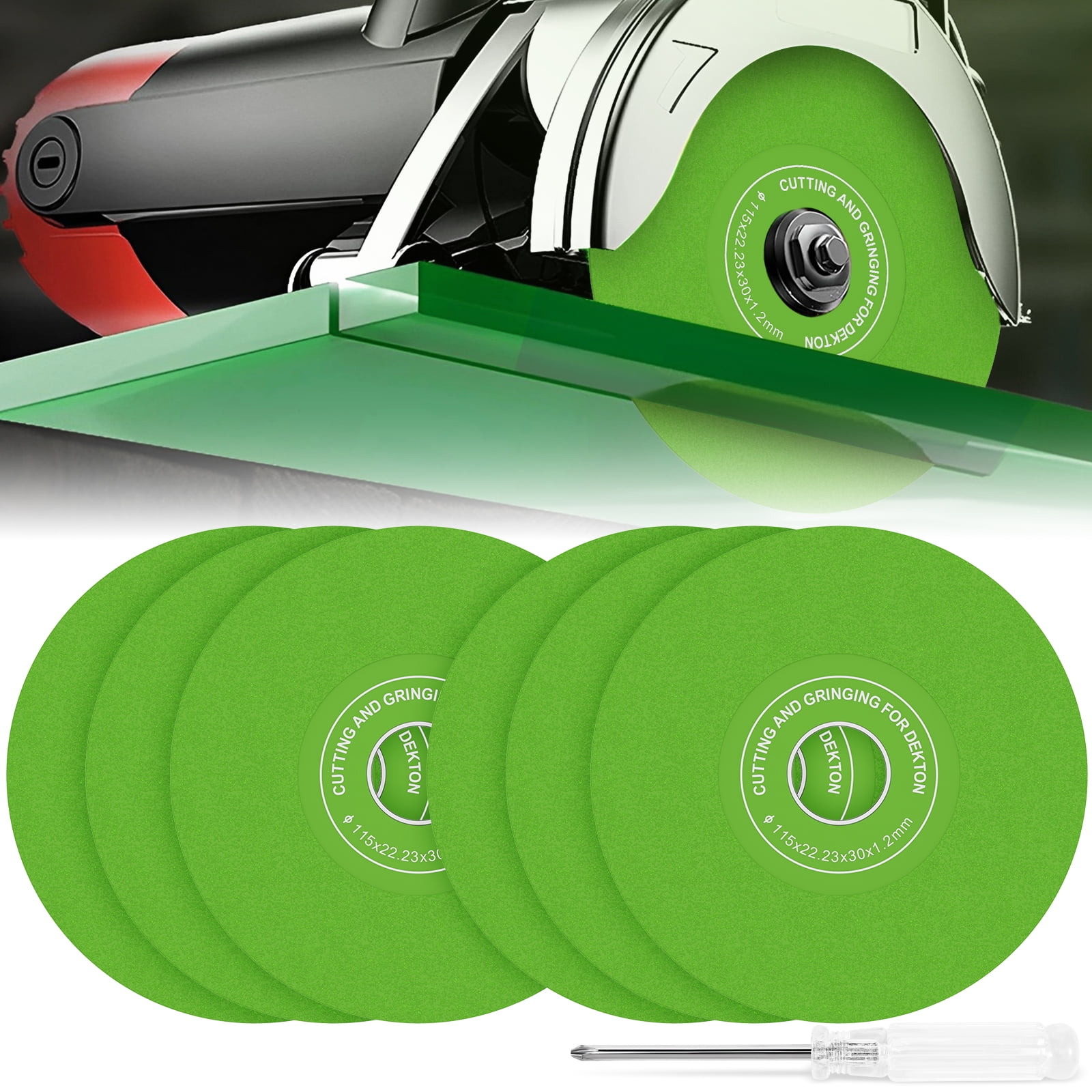 Ikoopy 6Pcs Diamond Saw Blade Set 4.5 Inch Porous Widened Rock Slab ...