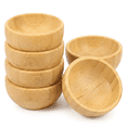 6Pcs Bamboo Pinch Bowls, 1.4 oz Mini Dipping Bowls for Charcuterie ...