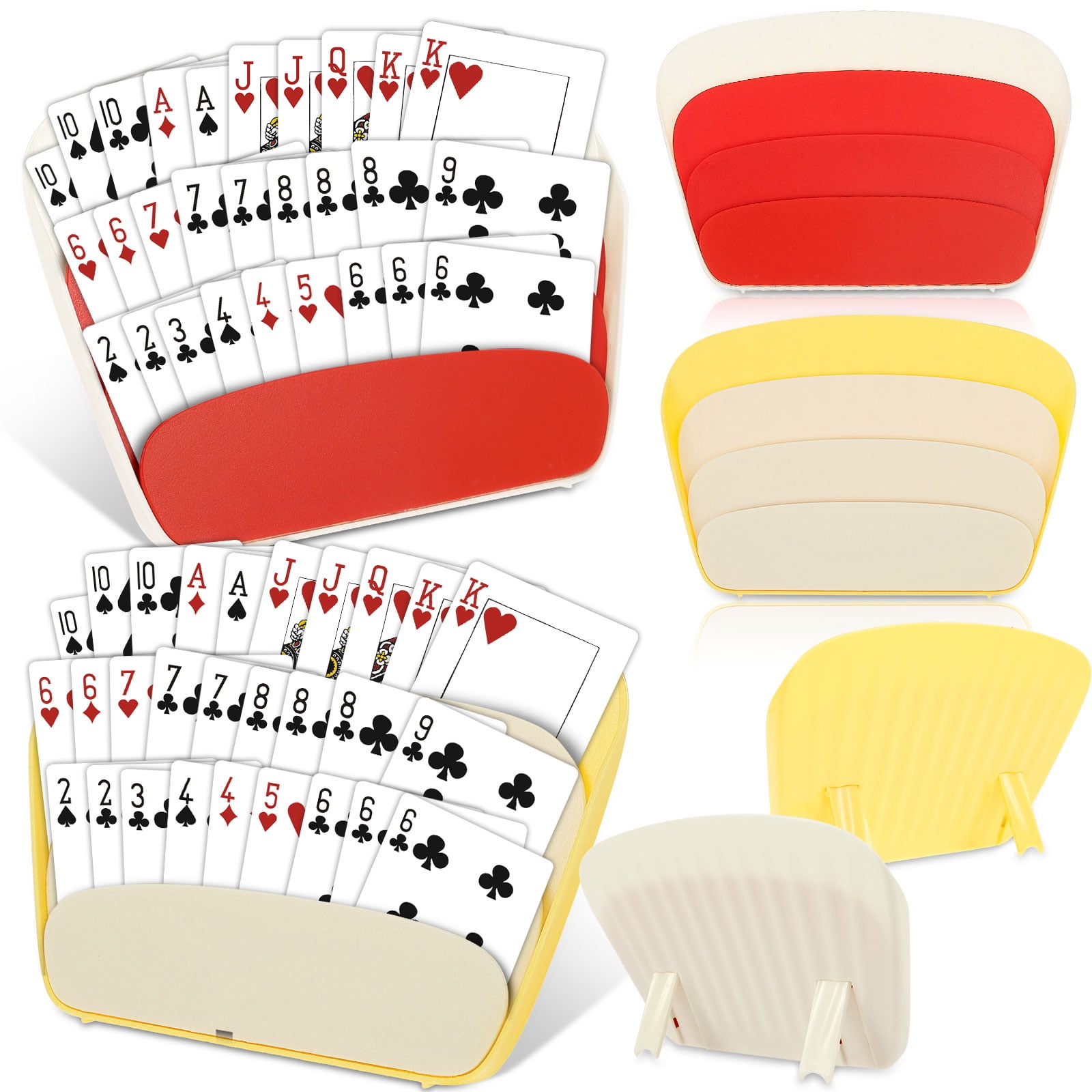 Ikoopy 6Pcs Playing Cards Holders Plastic 3 Layers Storage Game Deck ...