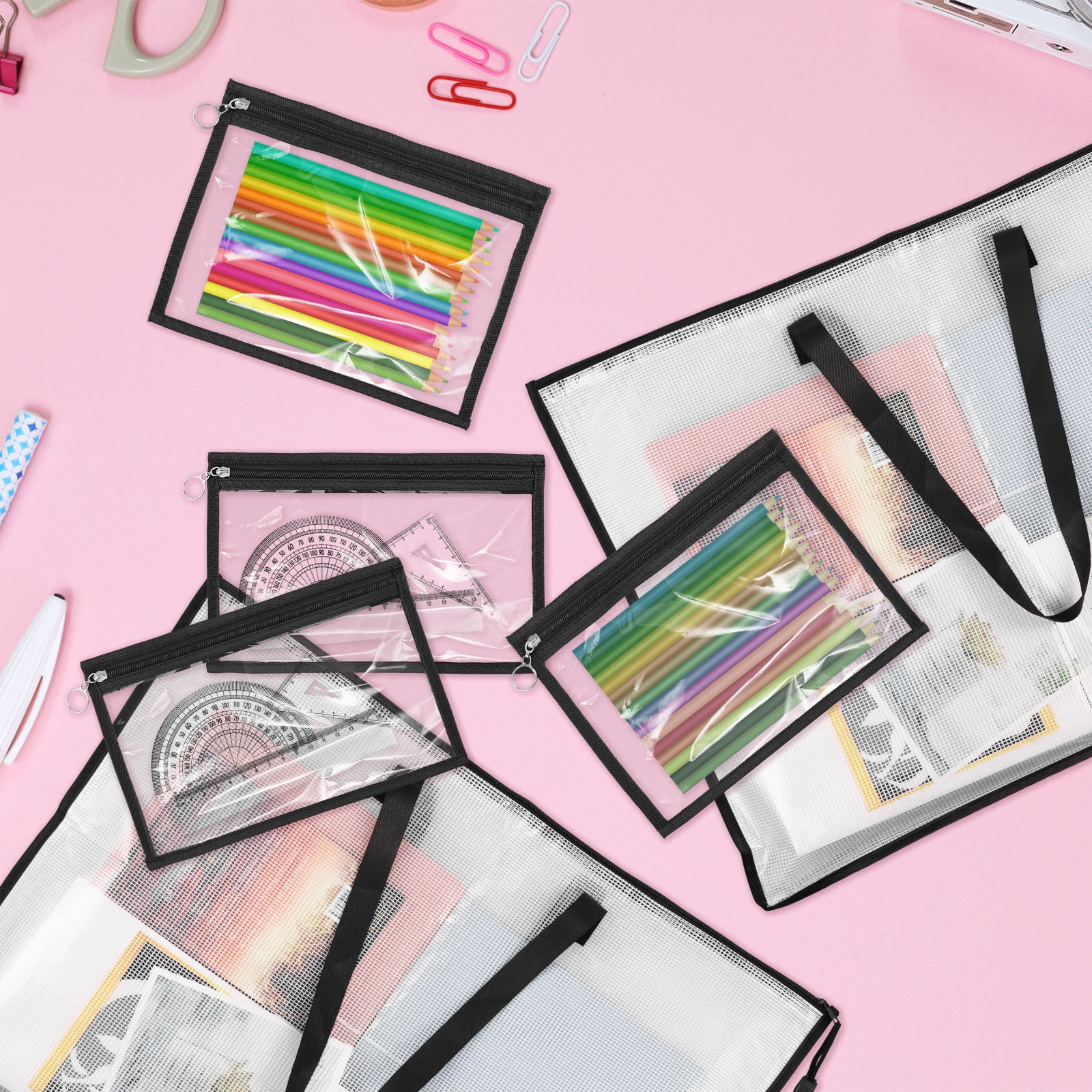 Ikoopy 6pcs Art Portfolio Bag 3 Size Posters Storage Bag Waterproof Art ...