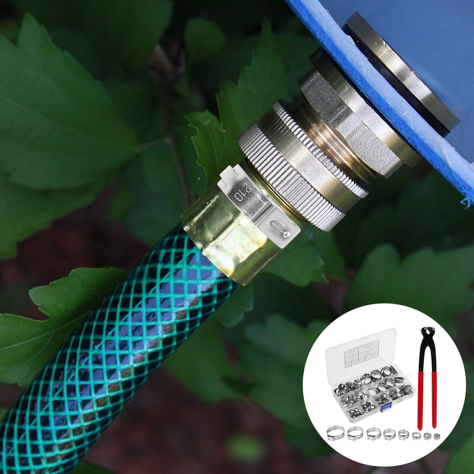 Ikoopy 81 Pcs Single Ear Hose Clamp Kit with Pincer Tool 8 Sizes ...