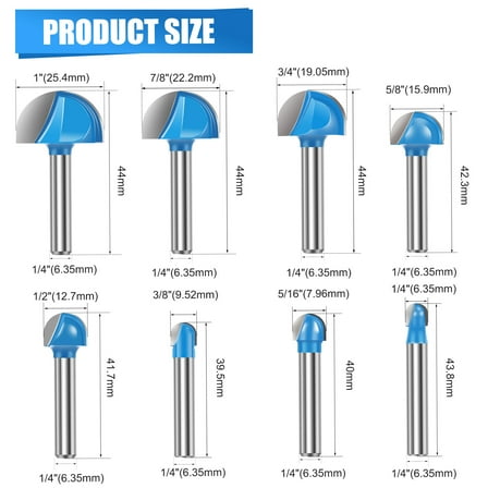 Yonico 15231q 1/4-Inch Plywood 2 Bit Plywood Tongue and Groove Router ...
