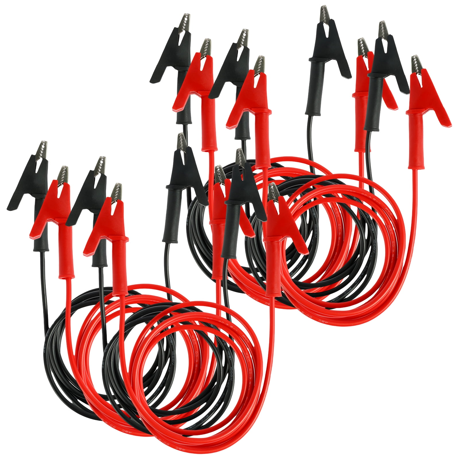 Ikoopy 8Pcs Alligator Clip Electrical Test Wires Set Resin 1m/3.3FT 14 ...