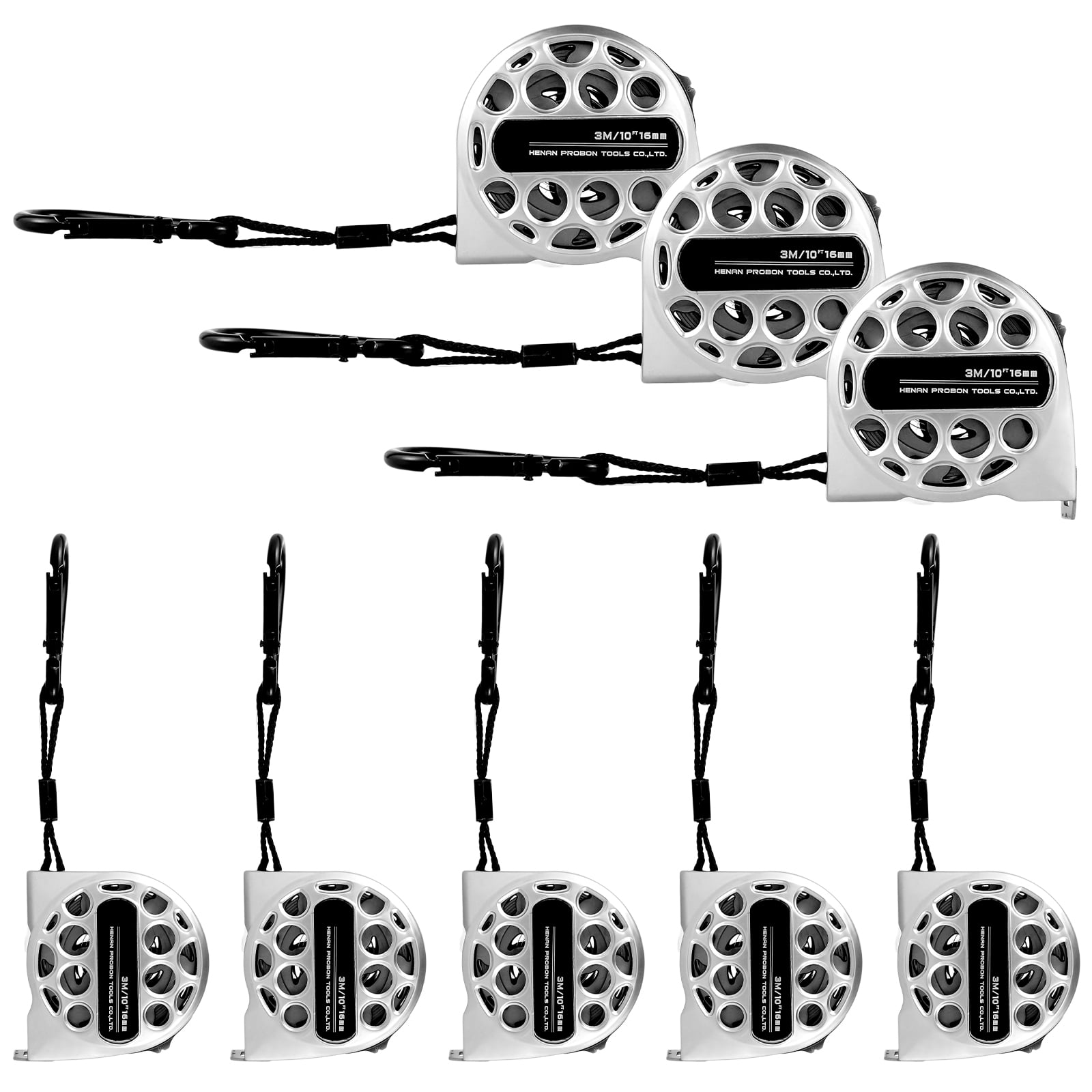 Ikoopy 8Pcs Stainless Steel Retractable Tape Measure 9.8 FT Portable ...