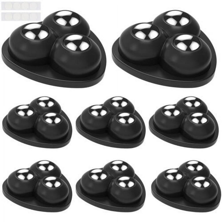 Adhesive Caster Wheels 8-Pack Self- - Small 360° Swivel Rollers For ...