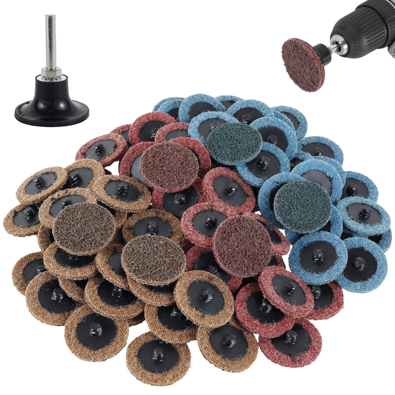 Ikoopy 90Pcs Nylon Sanding Discs Set 2inch Quick Change Die Grinder ...