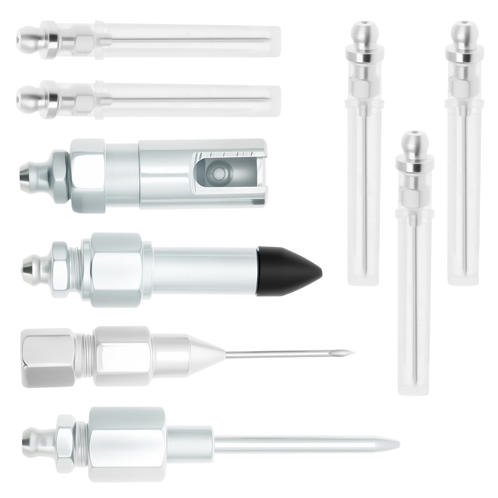 Ikoopy 9Pcs Grease Needle Nozzle Kit Carbon Steel Universal Grease ...