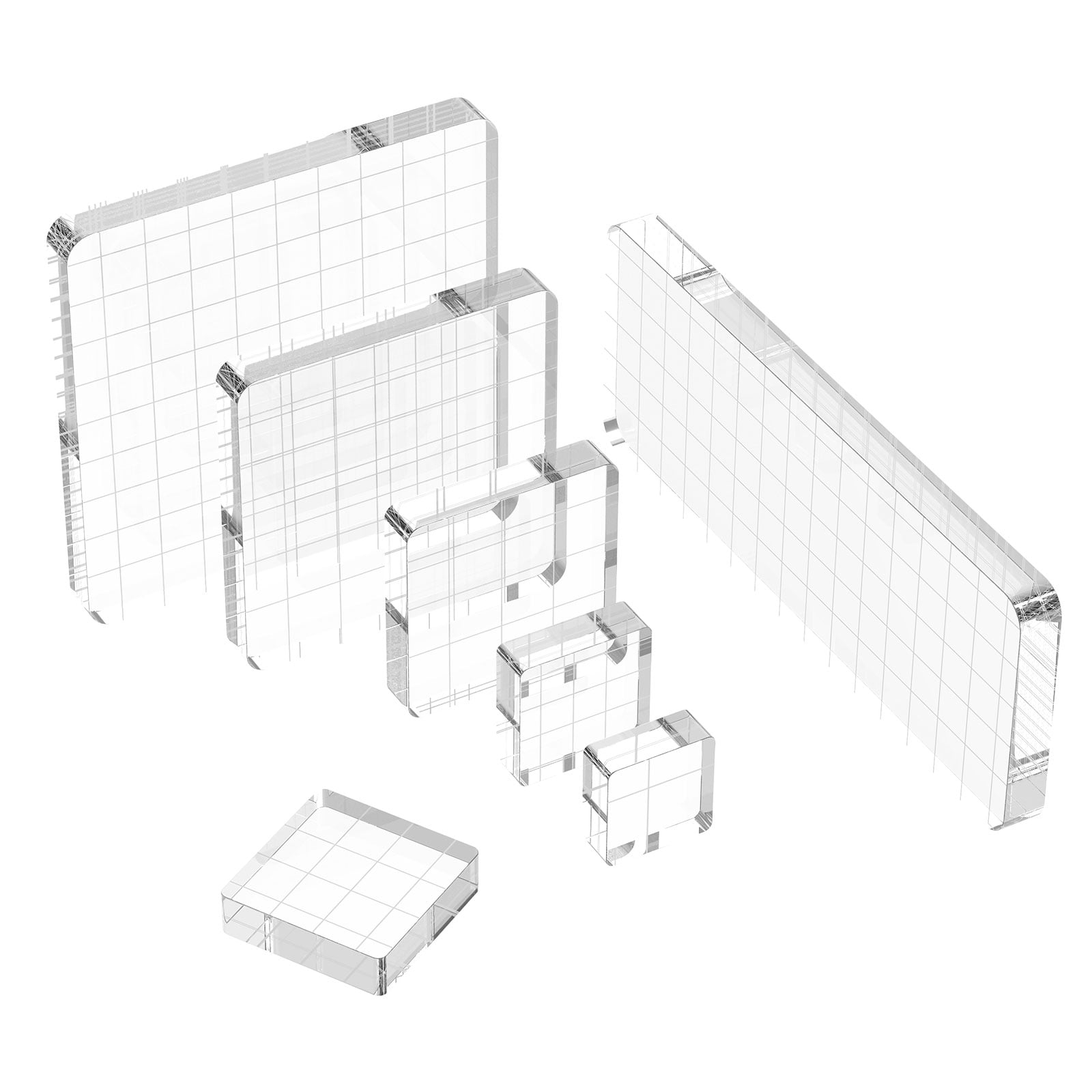 Ikoopy Acrylic Stamp Blocks Set Reusable Stamping Blocks Tools with ...
